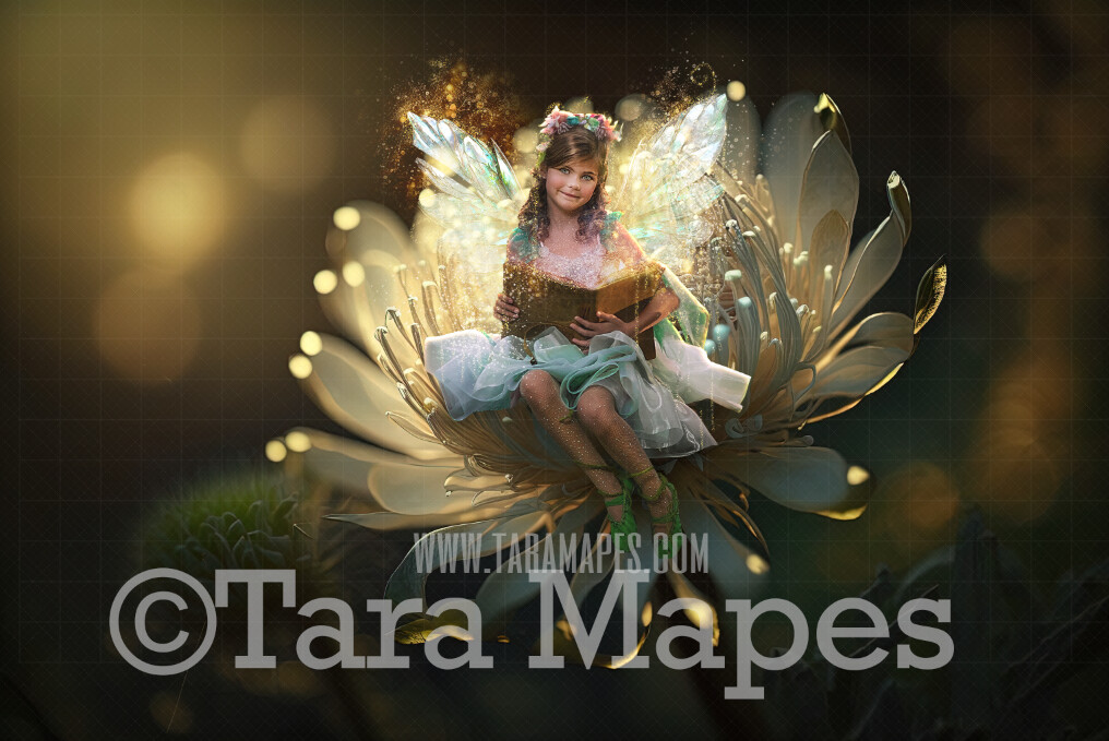 Fairy Flower Digital Backdrop - Magical Fairy Flower in Enchanted ...