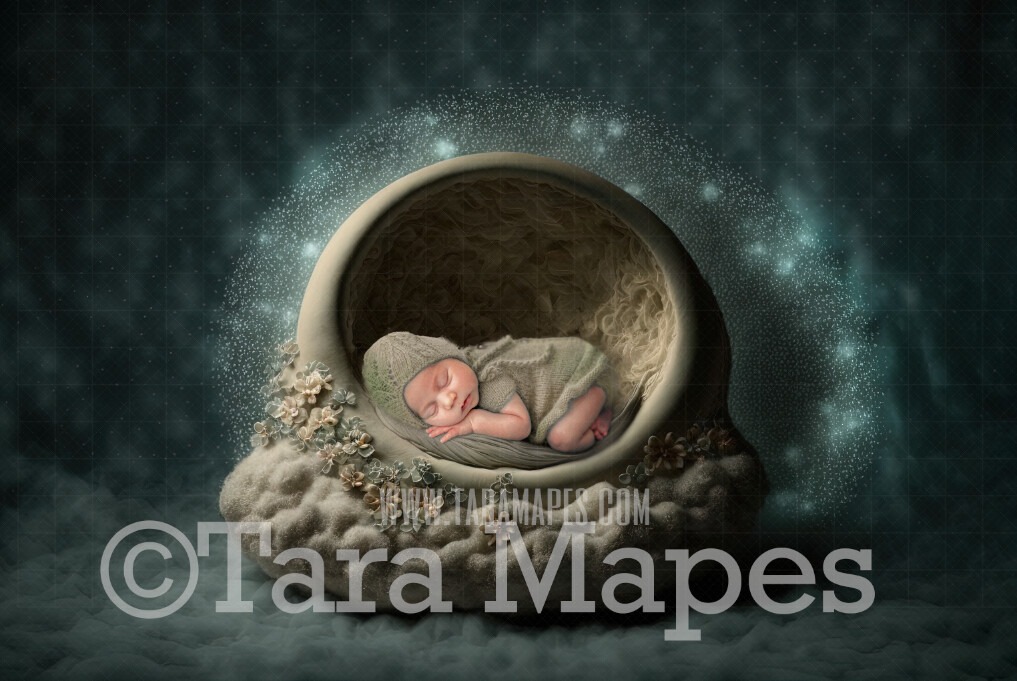 Newborn Digital Backdrop - Whimsical Floral Newborn Digital Background ...