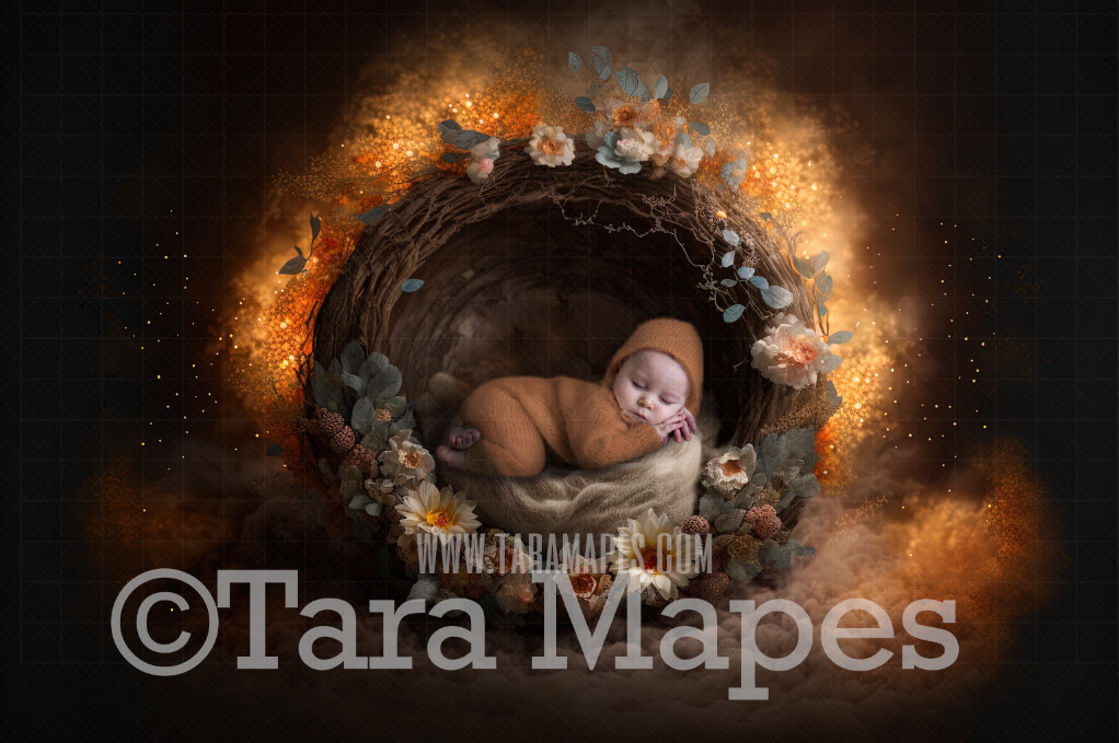 Newborn Digital Backdrop - Whimsical Floral Newborn Digital Background ...