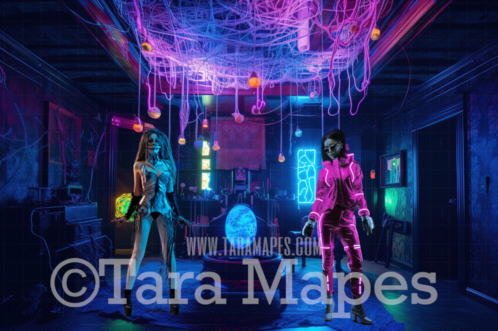 Alien World Digital Backdrop - Otherworldly Room- Neon Alien Room in ...