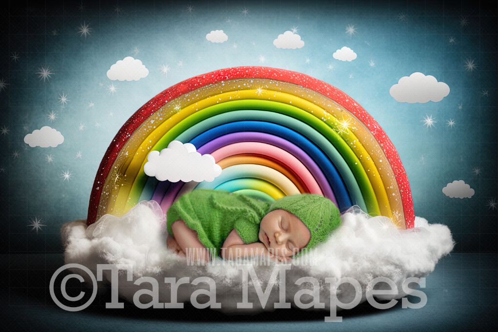 Newborn Digital Backdrop - Rainbow Baby Themed Newborn Digital ...