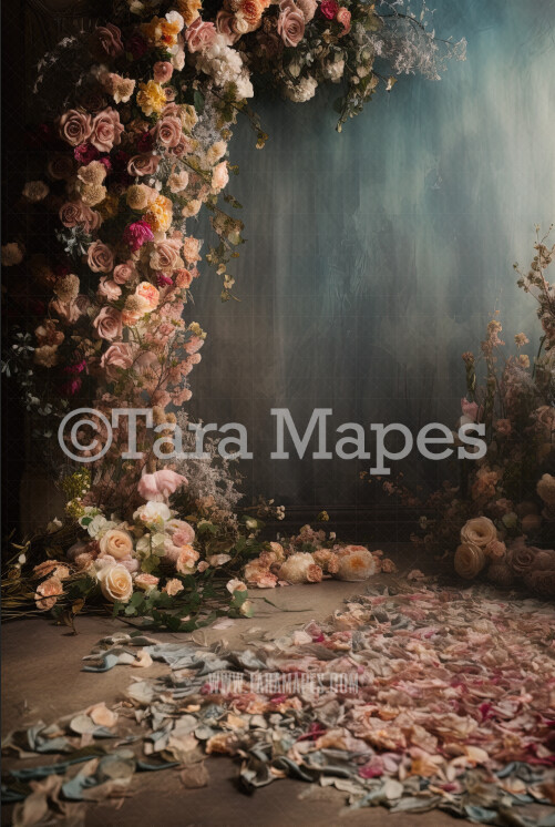 Floral Sweep Studio Digital Backdrop - Fine Art Floral Studio Digital ...