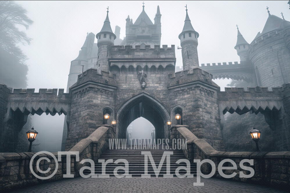 Wizard Castle Entrance Digital Backdrop - Old Castle Wizard Digital ...
