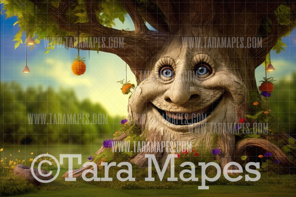 Enchanted Tree with Face - Tree Face in Enchanted Forest - Talking Tree ...
