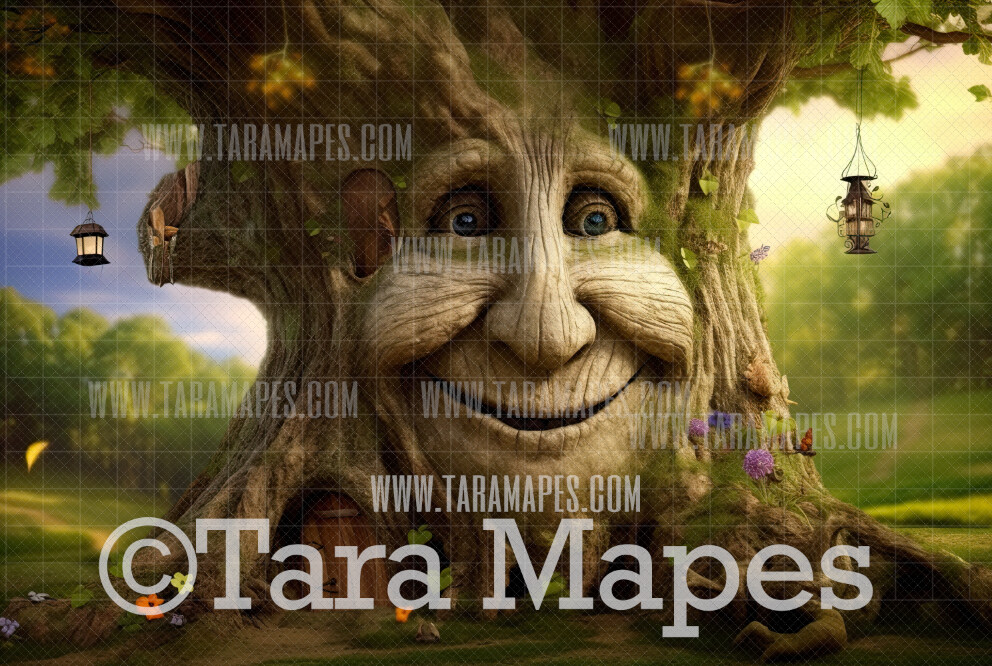 Enchanted Tree with Face - Tree Face in Enchanted Forest - Talking Tree ...