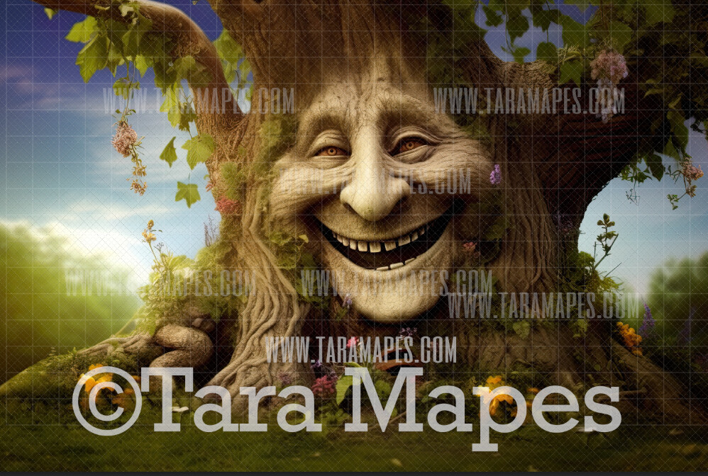Enchanted Tree with Face - Tree Face in Enchanted Forest - Talking Tree ...