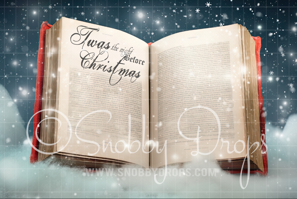 Christmas Book Digital Backdrop - Twas the Night Before Christmas ...