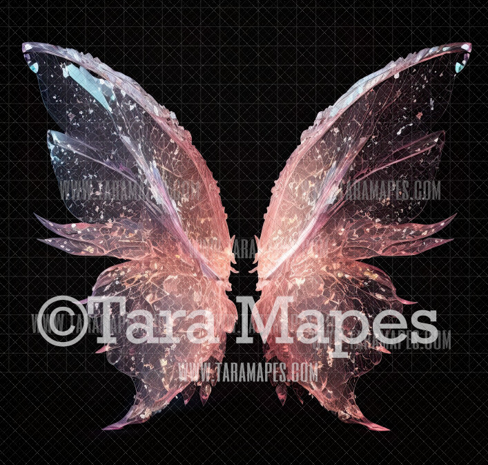Fairy Wing Overlay - Fairy Wing Overlay - Crystal Digital Wings - Glitter Sparkles Fairy Wing ...