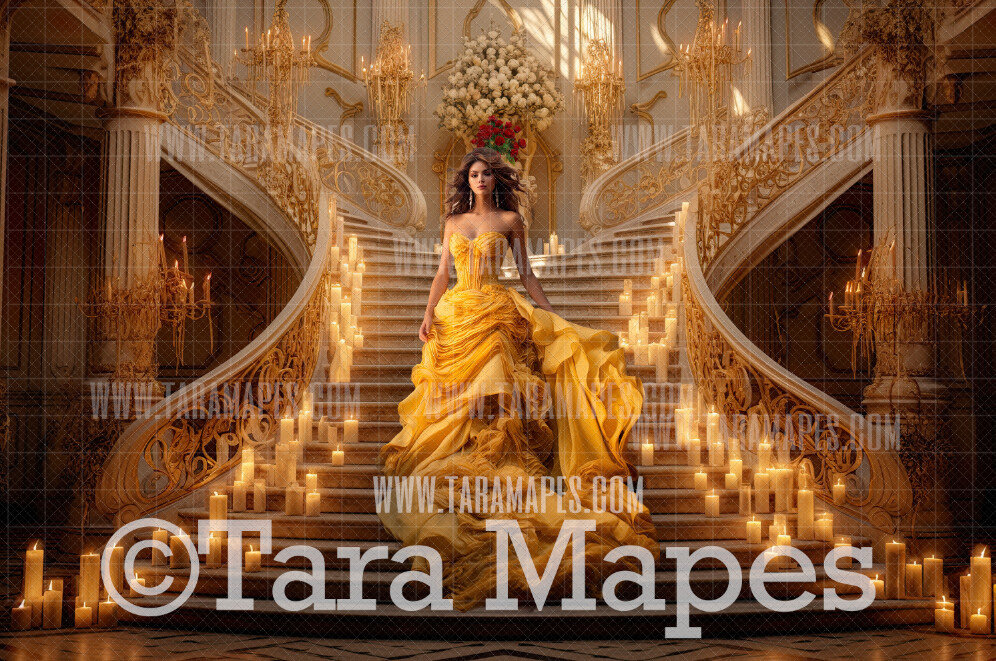 Princess Castle Staircase - Round Castle Stairs with Castle in ...