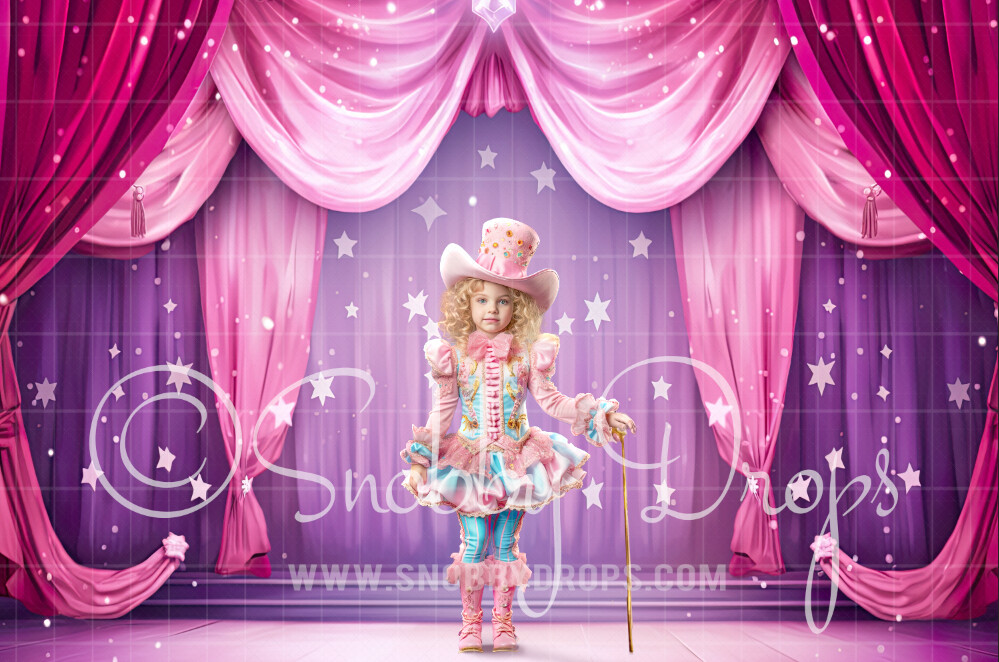 Pastel Painterly Circus Tent Digital Background - Pink Carnival Tent ...