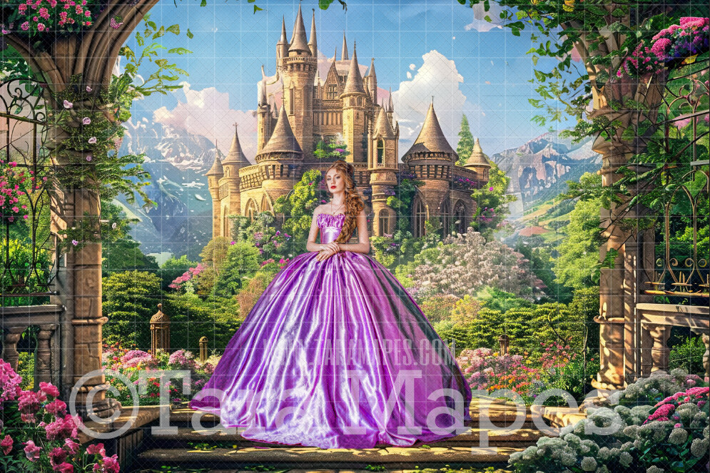 Princess Castle Staircase - Round Castle Stairs with Castle in ...