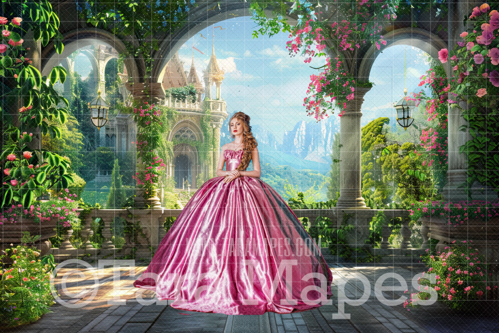 Princess Castle Staircase - Round Castle Stairs with Castle in ...