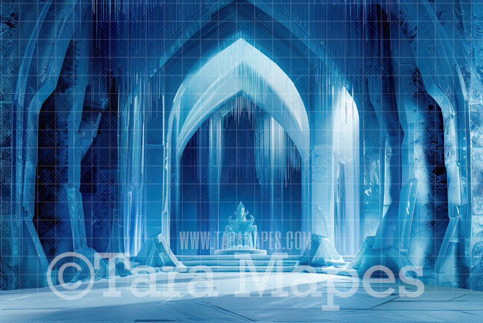 Ice Castle Digital Backdrop - Frozen Castle Entrance - Ice House ...