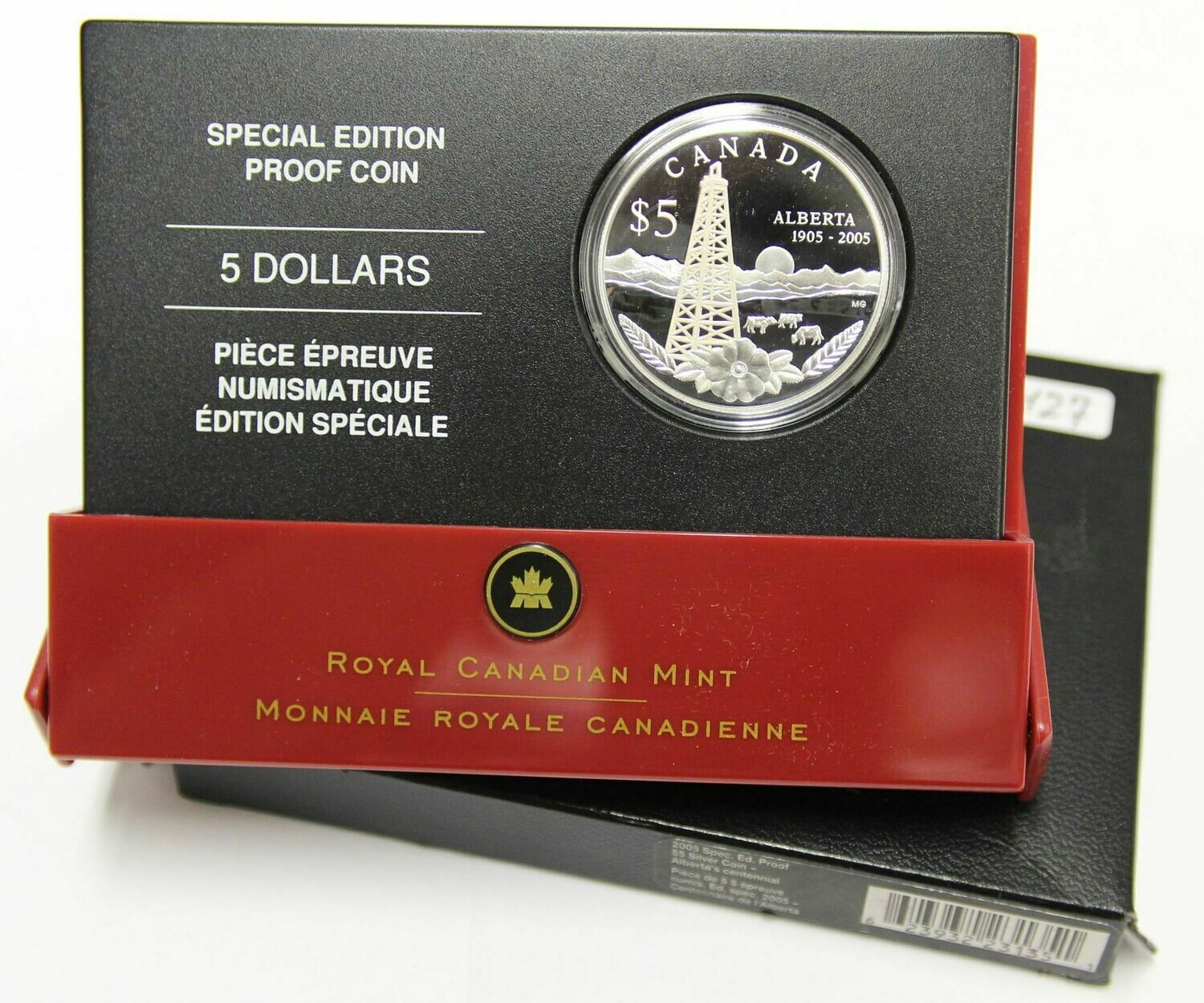 2005 $5 ALBERTA CENTENNIAL - PURE SILVER COIN