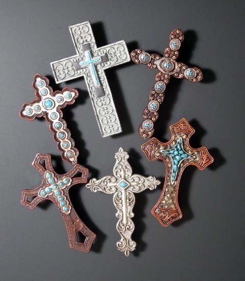 Cross Magnets ~ Set of 6 ~ RB71244