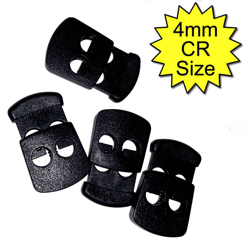 4mm Conductive Rubber Tubing Clips Black