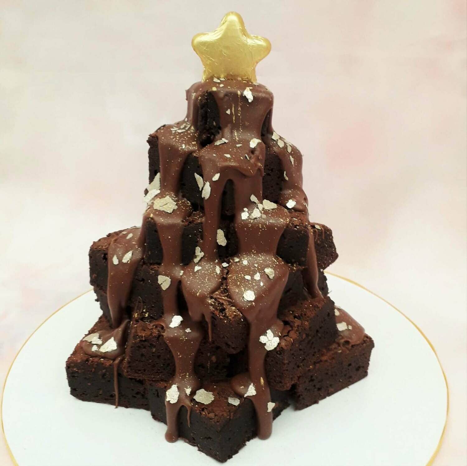 Christmas Tree Brownie Stack