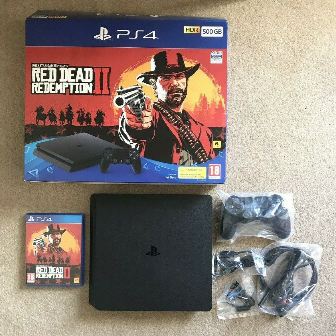 PS4 500GB Red Dead Redemption 2 Console Bundle