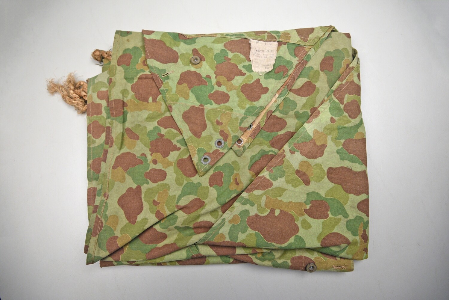 WWII U.S. MARINE CORPS FROG SKIN CAMOUFLAGE PATTERN SHELTER HALF ...