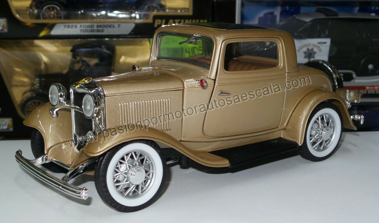 1:18 Ford 3 Window Coupe Ocre 1932 LUCKY DIE CAST Road Signature