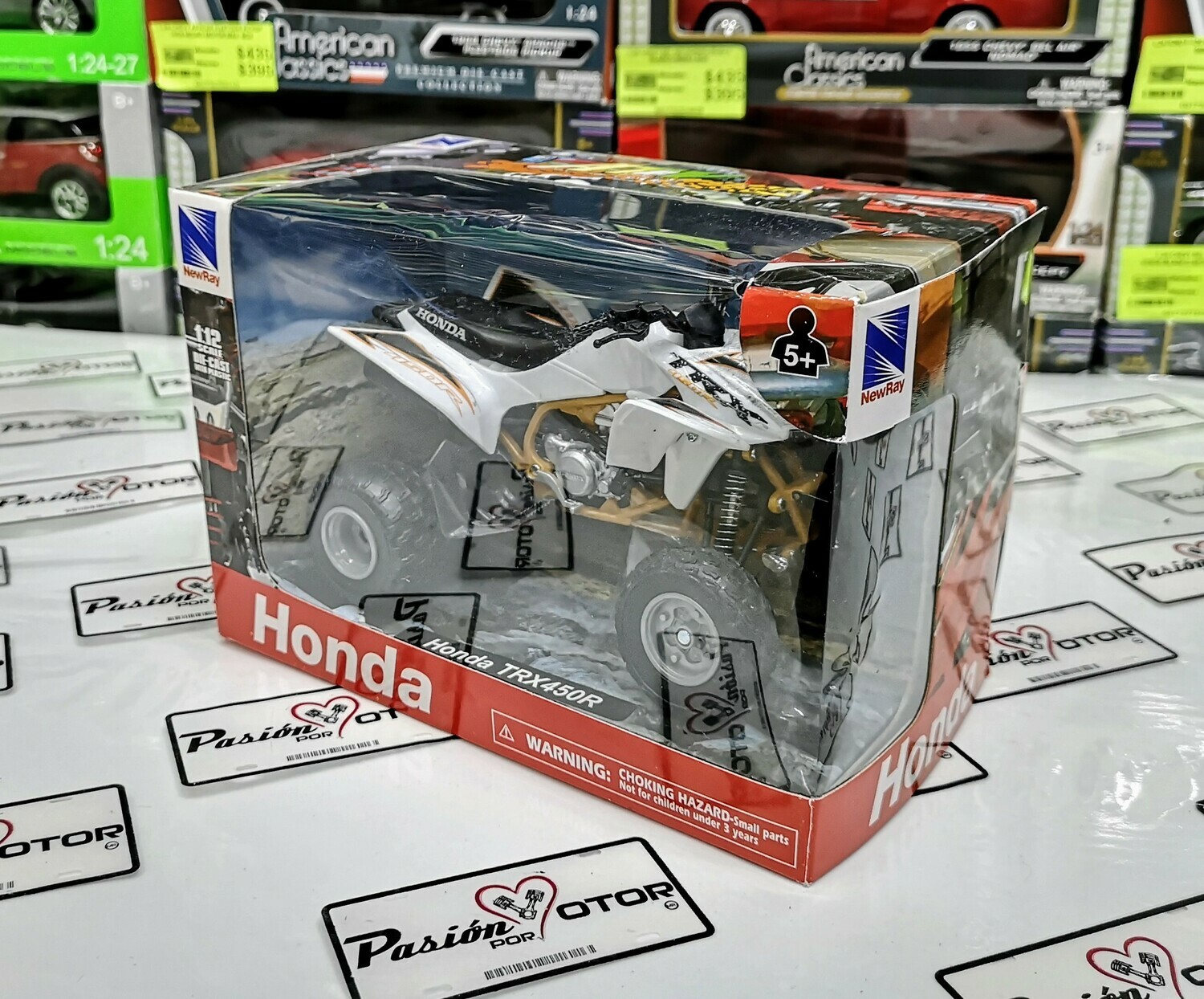 1:12 Honda TRX450R Blanco ATV Cuatrimoto New Ray