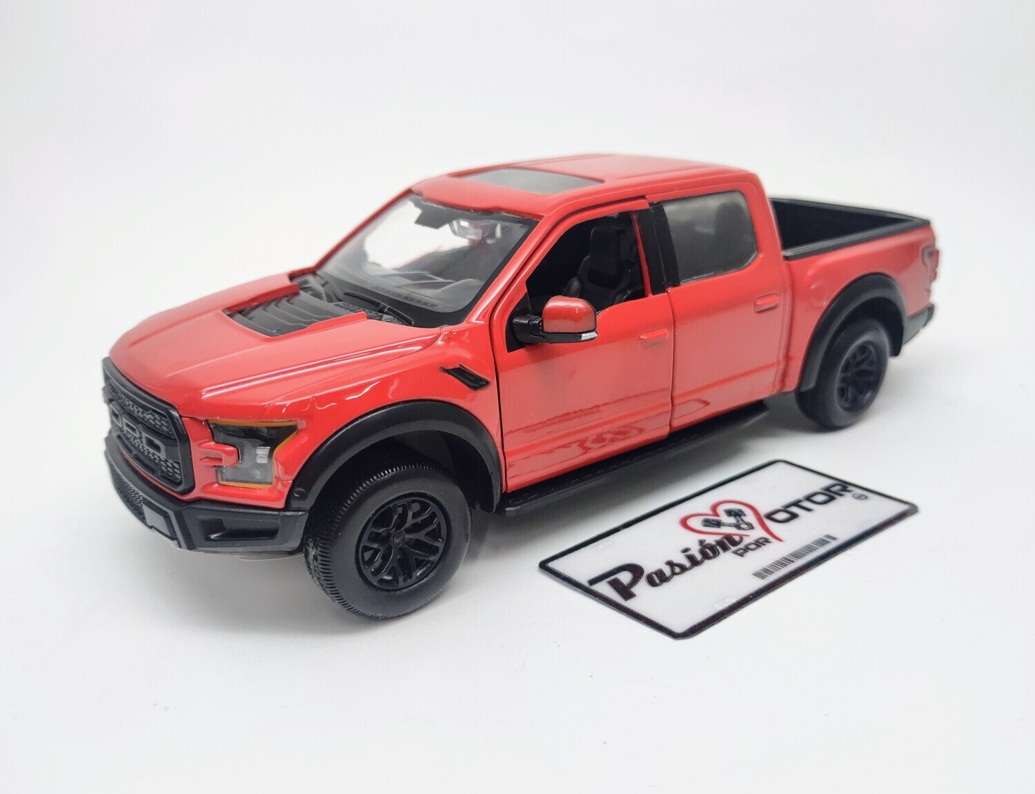 1:27 Ford F-150 Raptor Crew Cab Pick Up Doble Cabina 2017 Rojo MOTOR ...