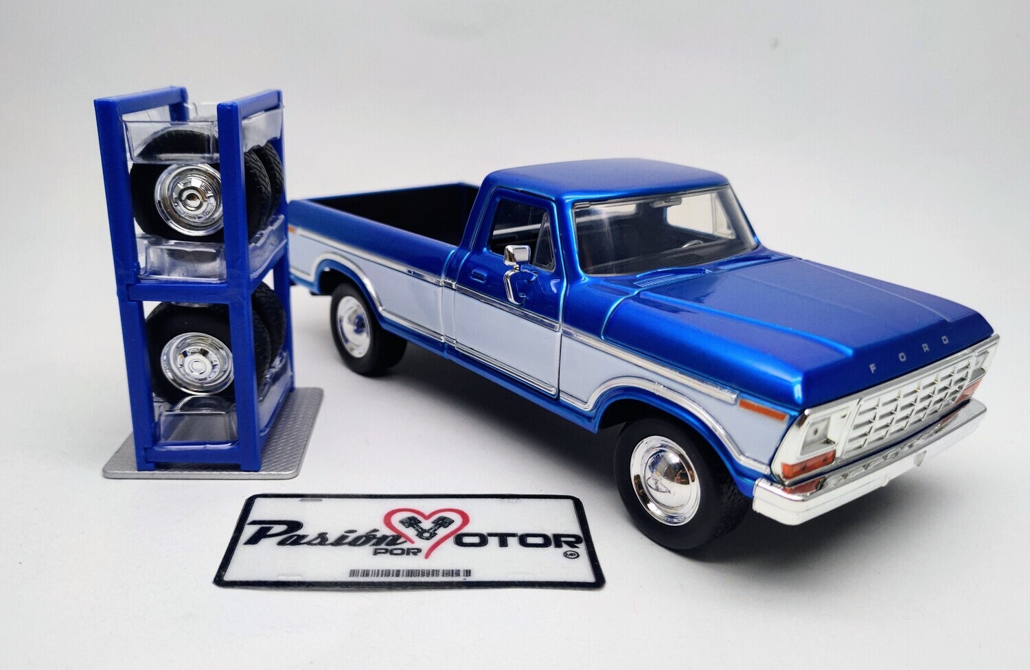 1:24 Ford F-150 Pick Up Caja Larga 1979 Azul y Blanco JADA TOYS Just ...