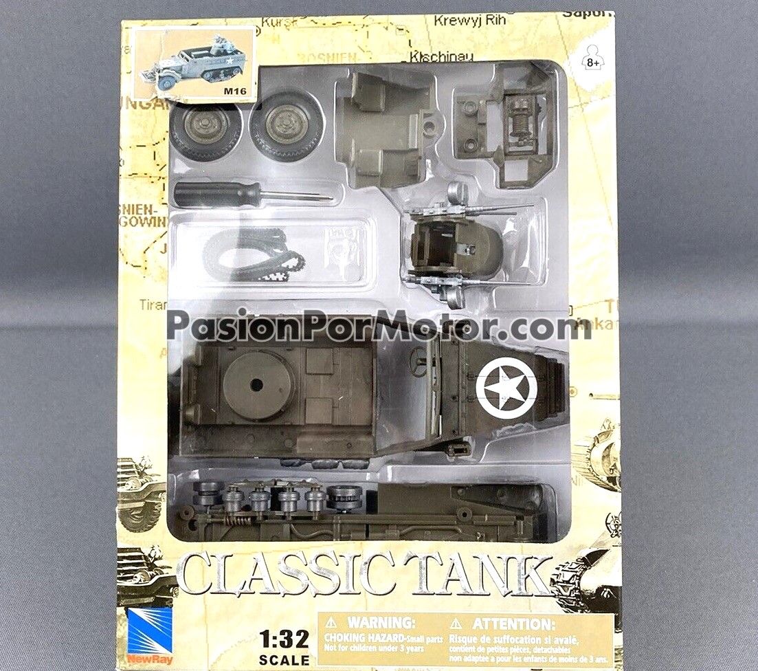 1:32 White M16 Half Track Semioruga 1943 Verde Militar Para Armar NEW ...
