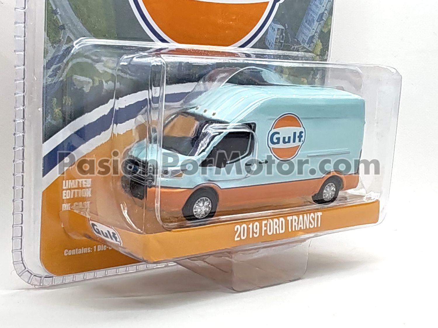 1:64 Ford Transit Van Techo Sobre Elevado 2019 Gulf GREENLIGHT ...