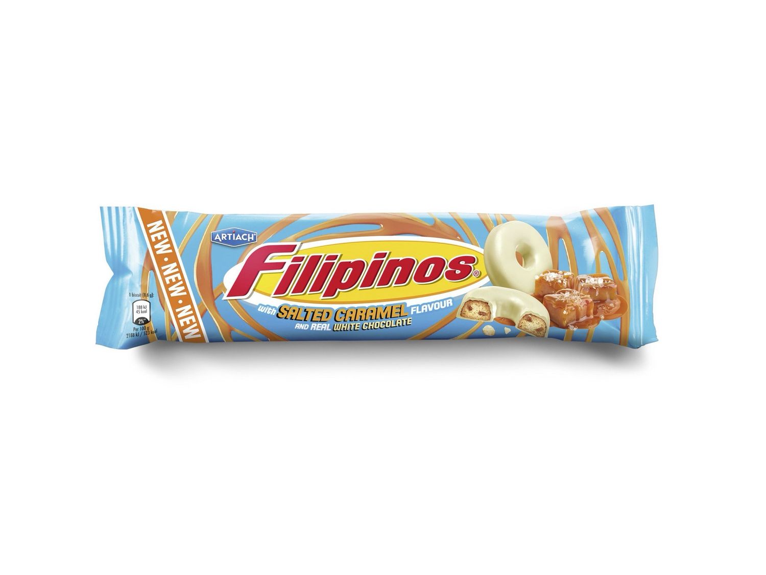 Filipinos Chocolate Branco Com Sal E Caramelo 128gr