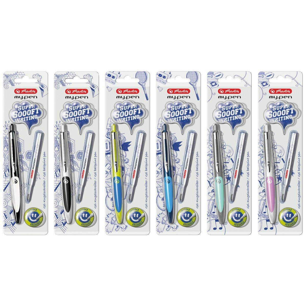 HERLITZ MY GEL BALLPOINT PEN ASSORTED COLORS