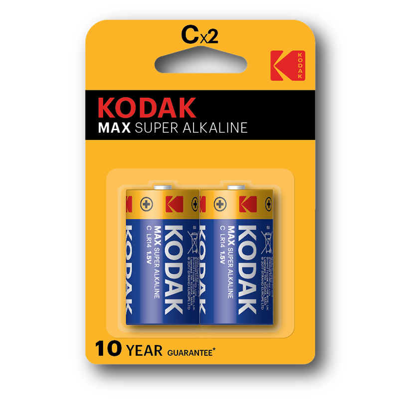 KODAK MAX KC2 ALKALINE BATTERY 1.5VLT CX2 30952836