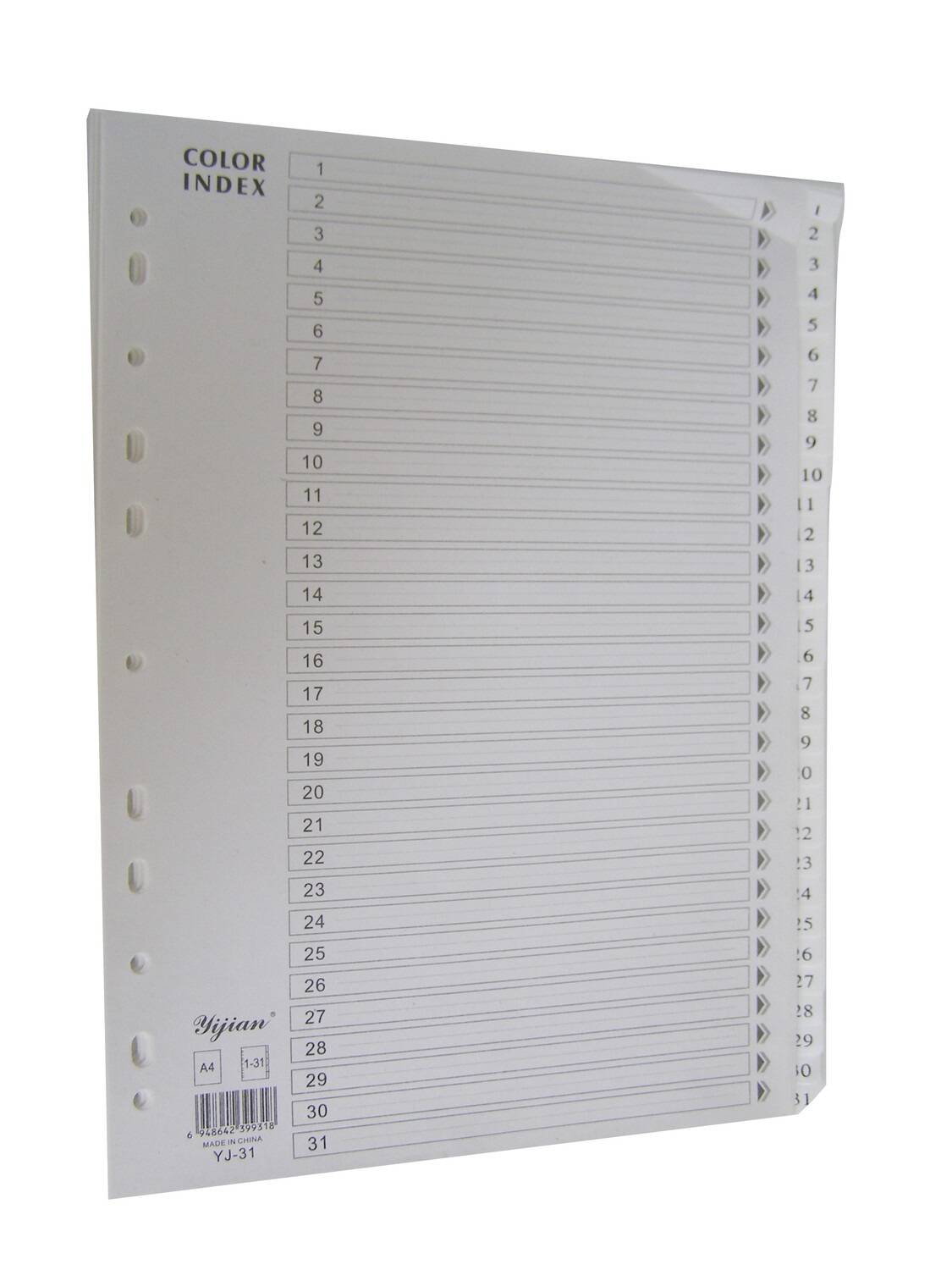 RSC/PREMIER A4 PVC DIVIDER 1-31 COLOR D16-327
