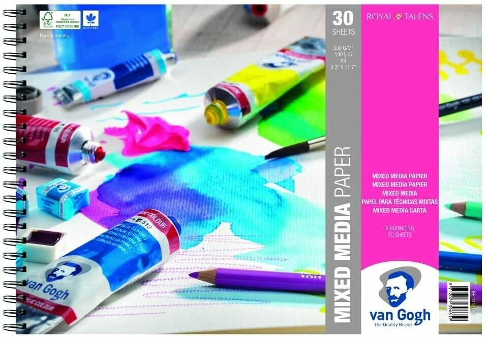 VAN GOGH A4 MIXED MEDIA PAPER 30SHT 300GRM