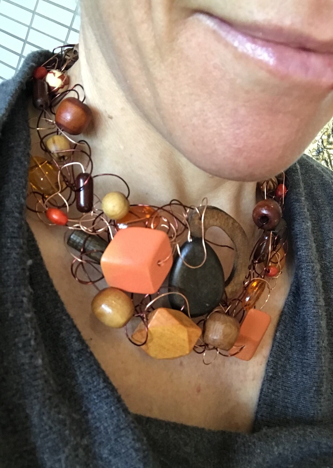 COLLIER ROYAL BOIS ORANGE