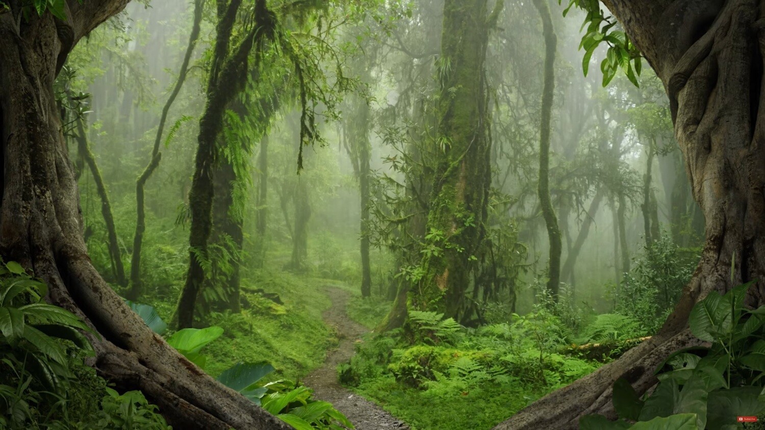 Rainfall With A Mild Storm - Nature Soundscape