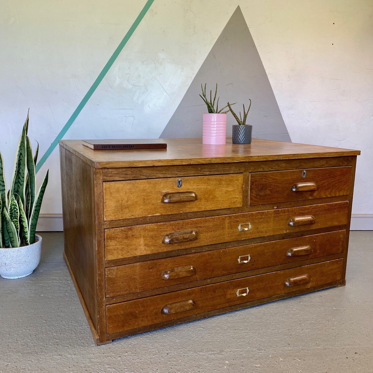 Architects Plan Chest Drawers Coffee Table Map Storage