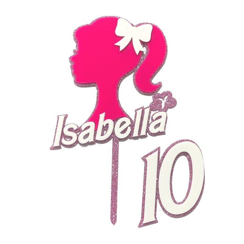 Barbie Themed Layered Cake Topper