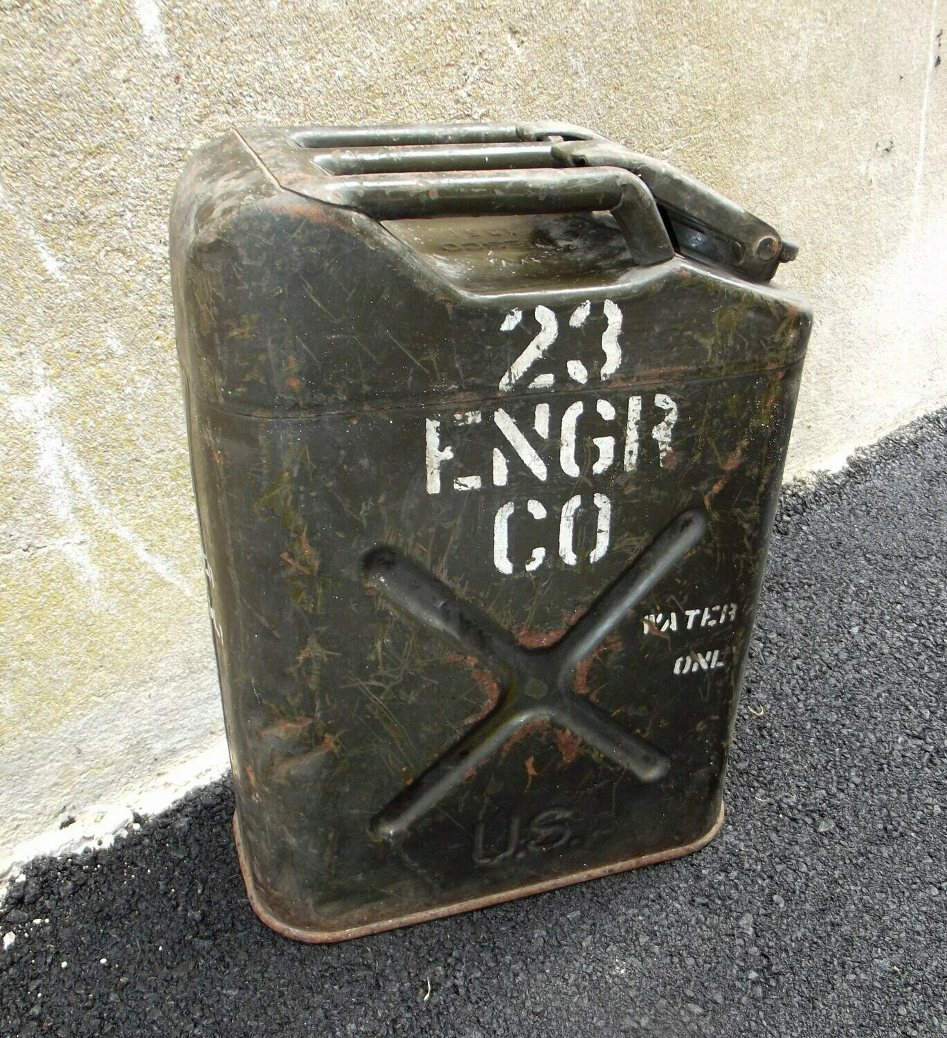 Jerrican à eau US 23rd Engineer Battalion, 3th Armored Division 1951