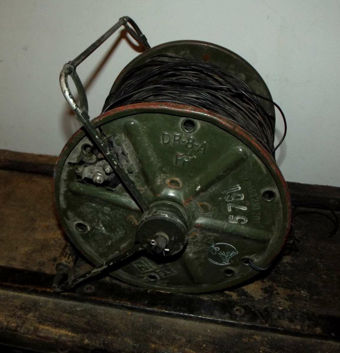 Enrouleur RL-39 et sa bobine Armée Française.