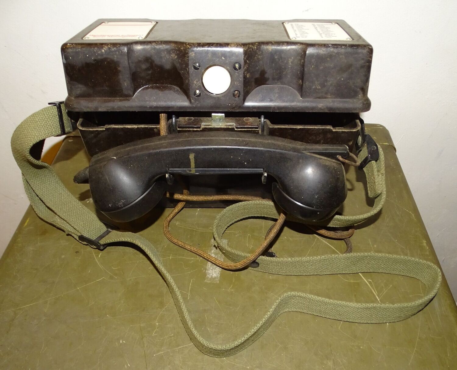 Téléphone de campagne Bundeswehr Feldtelefon 1950's 60's