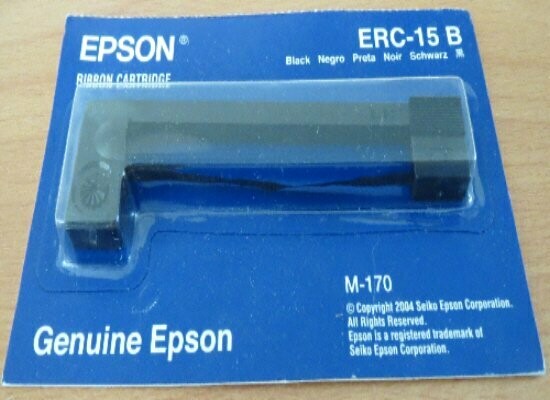 Epson ERC15, M-170 OEM Ink Ribbon SO15430, BK, x1pcs UK