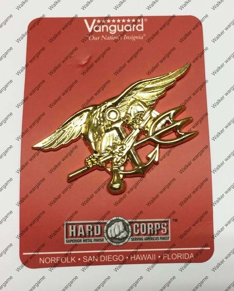 US Special Force Navy SEAL Regulation SEAL Trident Gold Colourd Badge ...