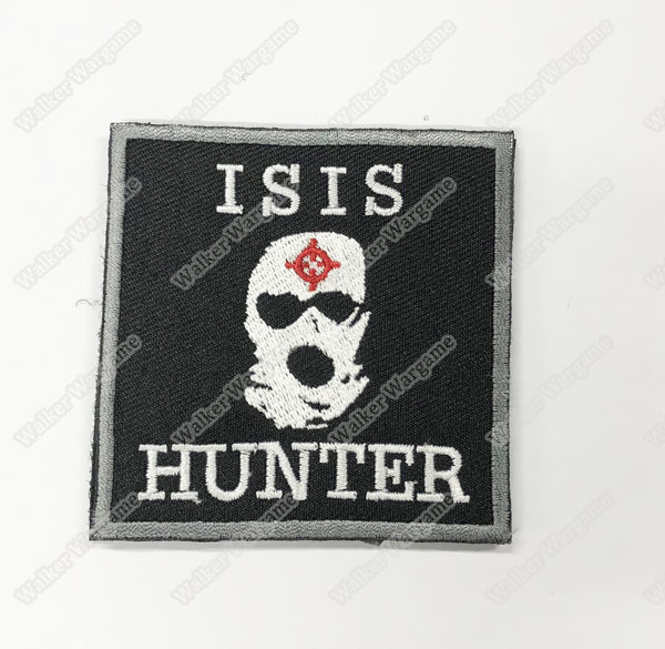 WG096 ISIS Hunter Chapter Morale Patch With Velcro - Black Colour