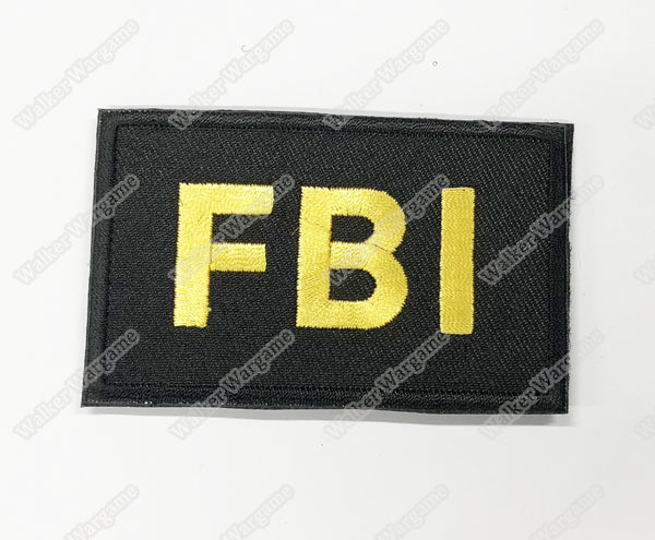 WG094 US Federal Bureau of Investigation FBI Patch With Velcro - Black ...