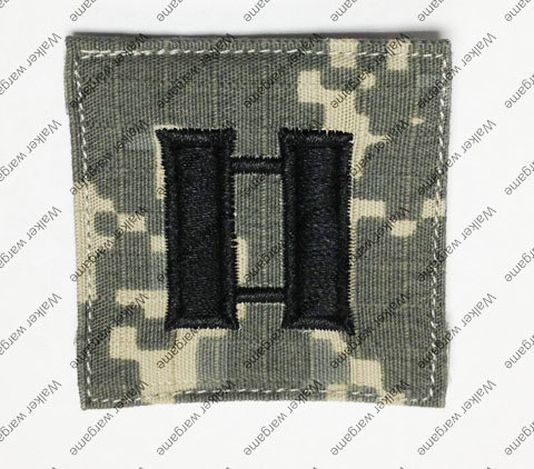 B343 US Army O-3 Captain (Capt) Rank Patch With Velcro - ACU Colour