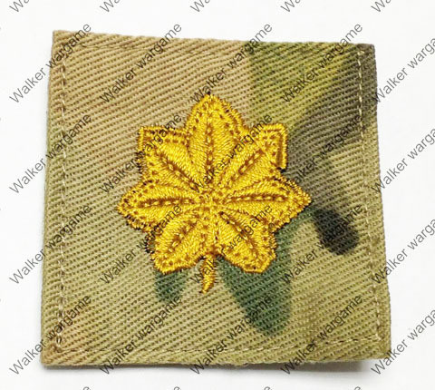 B173 US Army O-4 Major (Maj) Rank Patch With Velcro - Multicam Colour