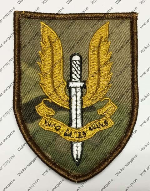 B1589 UK SAS Special Force Patch With Velcro - Multicam Colour