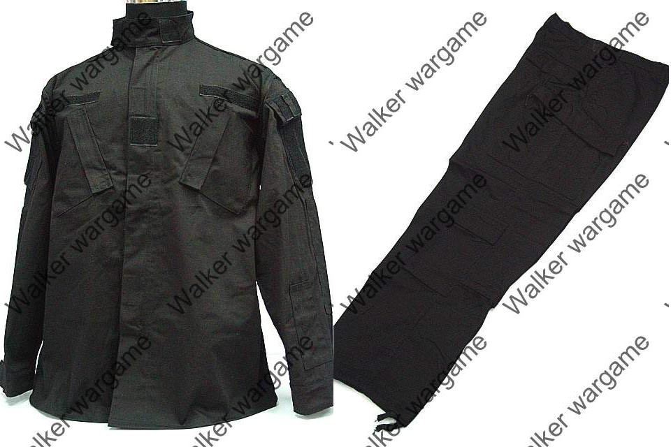 BDU Battle Dress Uniform Full Set - Police SWAT Black