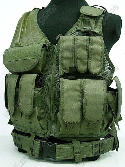 TAC Tactical vest With Belt - OD Green